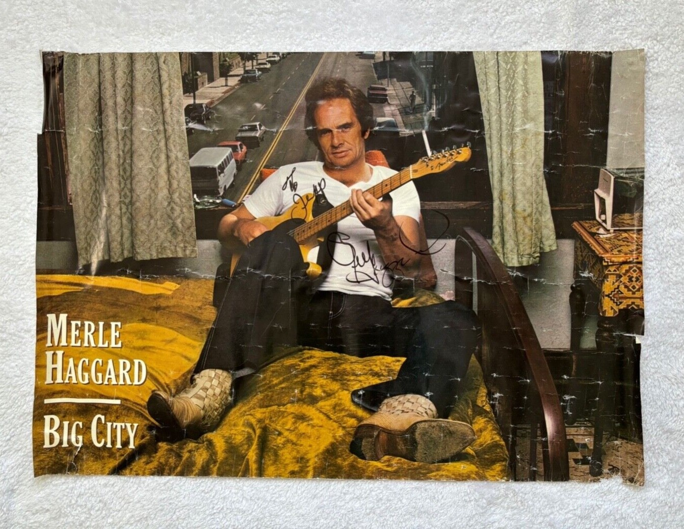 Merle Haggard AUTOGRAPHED Big City Promo Poster 1981 Jeep Holland ...