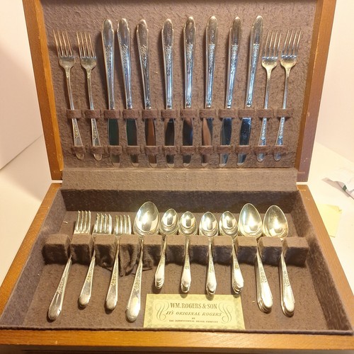 Rogers silverplate silverware set 49 pieces vintage 1940s-1950s | eBay