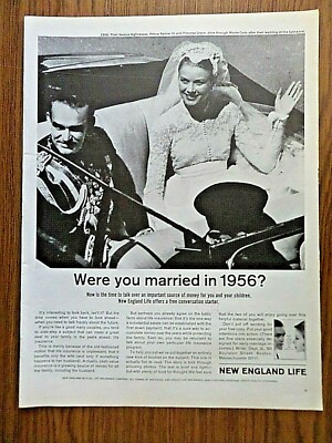 1964 New England Life Insurance Ad 1956 Prince Rainier III & Princess ...