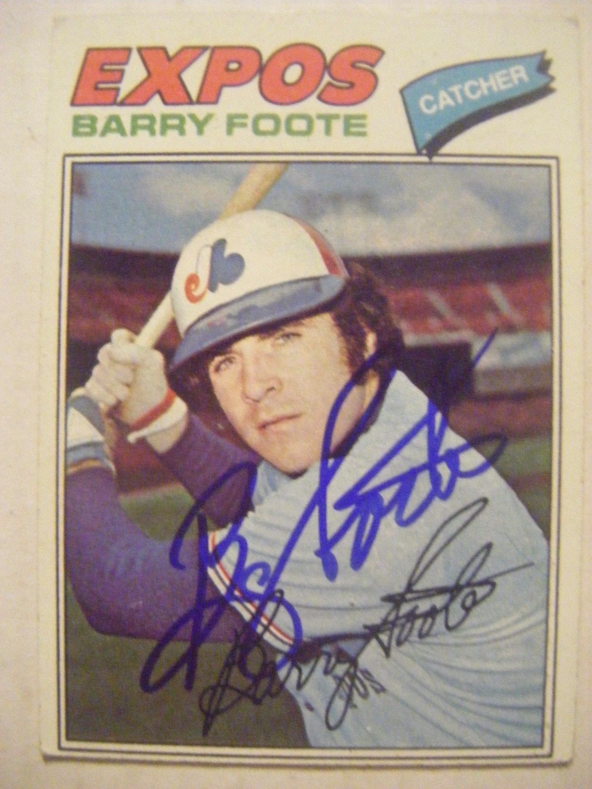 BARRY FOOTE signed EXPOS 1977 Topps baseball card AUTO YANKEES PHILLIES ...