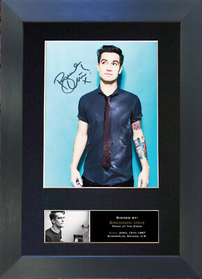 BRENDON URIE Panic! At The Disco Signed Mounted Autograph Photo Prints ...