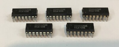 RCA CD40105 CMOS 4 BIT 16 DEEP FIFO REGISTER IC, DIP-16, QTY 5, NEW | eBay