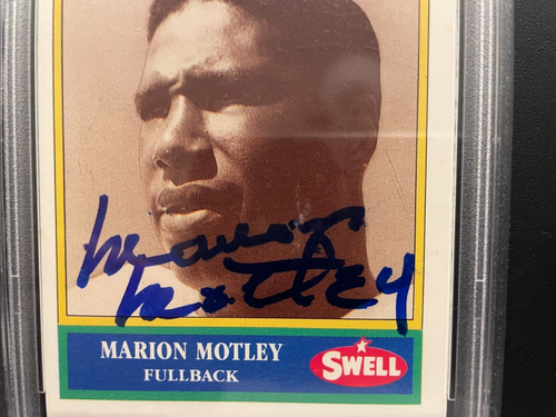 Marion Motley signed 1990 Swell Card Autograph Football HOF Browns PSA ...