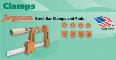 30x1000lbs. HEAVY DUTY STEEL BAR CLAMPS AND PADS-JORGENSEN ITEM NO ...