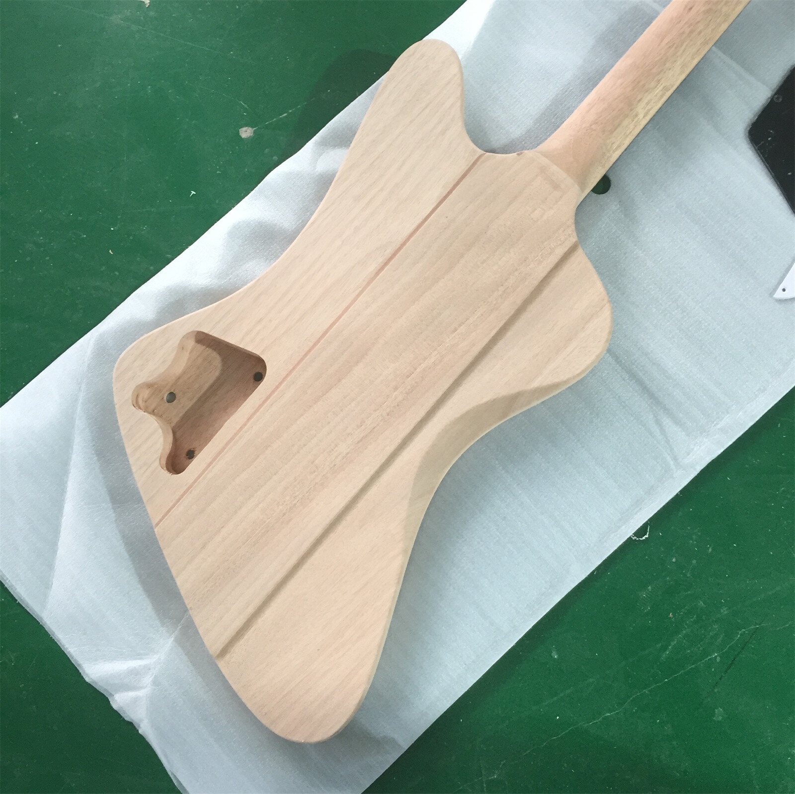 Unfinished Natural Solid Body Electric Guitar Body&Neck Mini H Pickup ...
