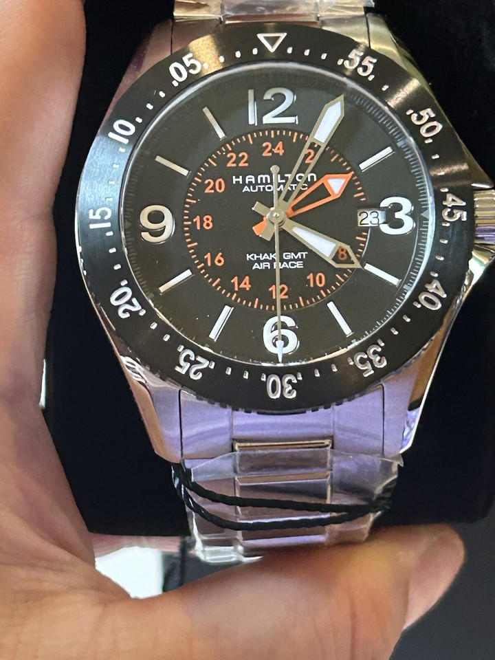HAMILTON H76755131 MEN S KHAKI PILOT GMT KHAKI PILOT GMT Automatic ...