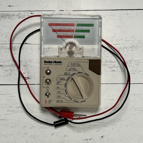 Vintage Radio Shack Battery Tester 1980s Analog AA AAA 9V 1.5V 3V 6V ...