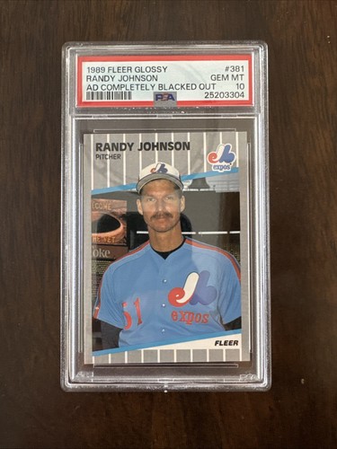 1989 Fleer Glossy Randy Johnson Rookie RC PSA 10 ~ Pristine ~ Very Low ...