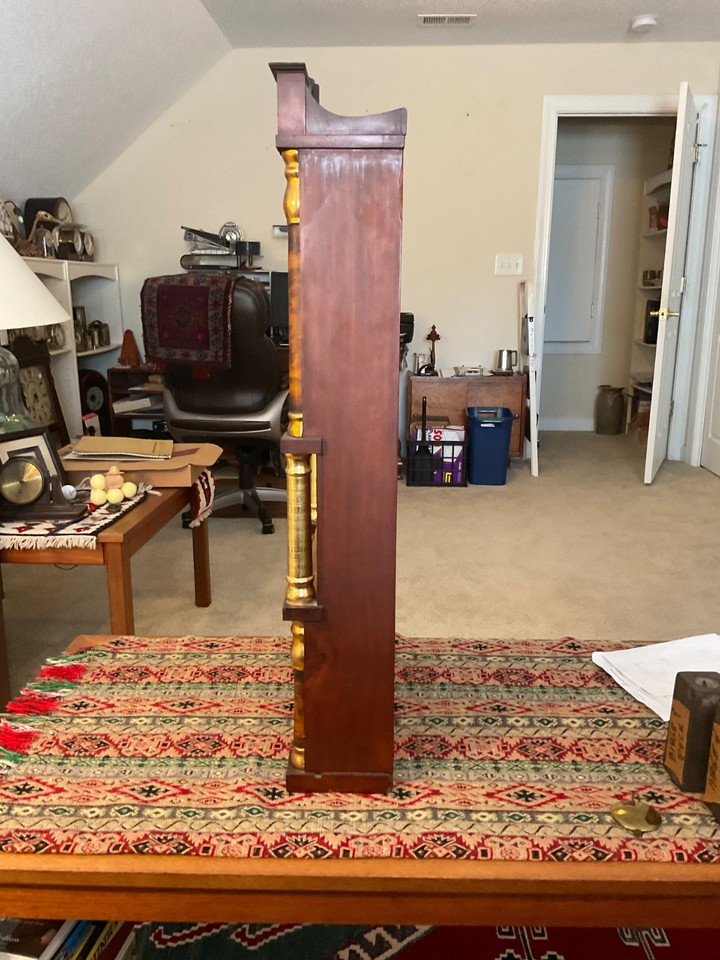 BIRGE AND PECK TRIPLE DECK SHELF CLOCK C 1850 STRAP MVMT WORKING 8 DAY ...