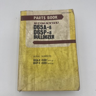 Komatsu D65A-8 D65P-8 Bulldozer Crawler Dozer Factory Parts Book Manual ...