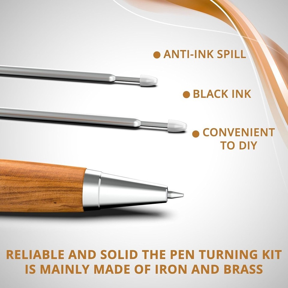 Pen Kits for Woodturning 10 Pack Premium Slimline Pen Turning Supplies ...