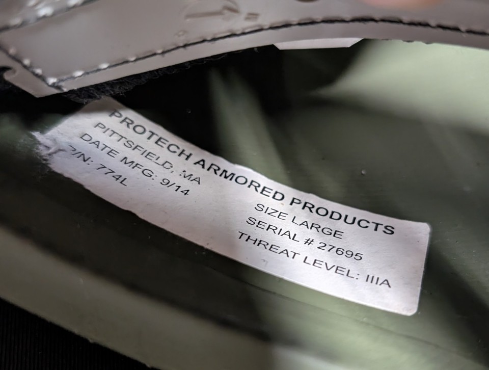 ProTech Delta 4 Model 774L HC ODG Helmet Lvl IIIA Size L Used LE Trade | eBay