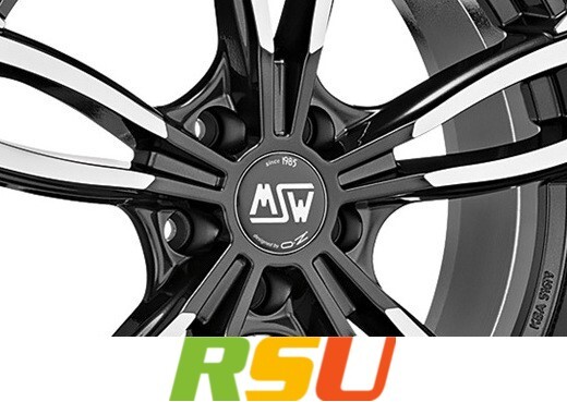 4x MSW MSW 73 gloss dark grey full polished 8x18" ET42 LK5 112 ML 73.1 ...