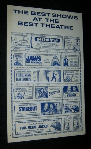 Original Hinton Canada JAWS Full Metal Jacket LIVING DAYLIGHTS Robocop ...