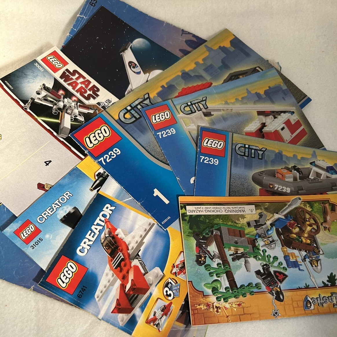 Lot Of Lego Instruction Manual Booklets,6339, 3367, 7239, 70400,6741 ...