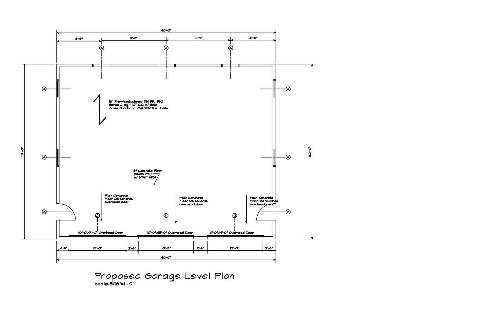 32'X40'- 40'X32' GARAGE PLANS GABLE ROOF EQUIP GARAGE PLANS 18-3240-GBL ...