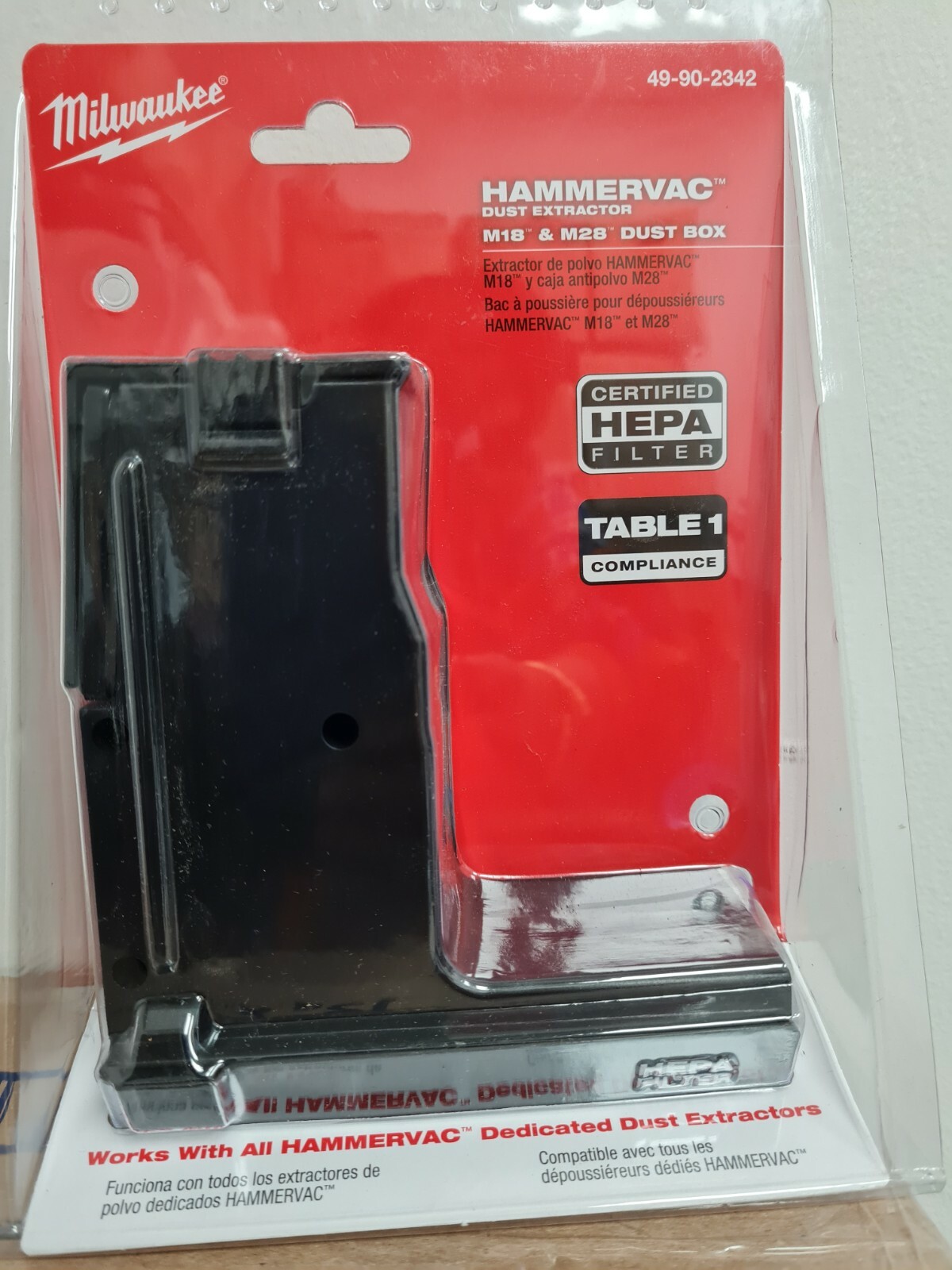 Milwaukee-49-90-2342 HAMMERVAC Dedicated Dust Extractor M18 & M2 for ...