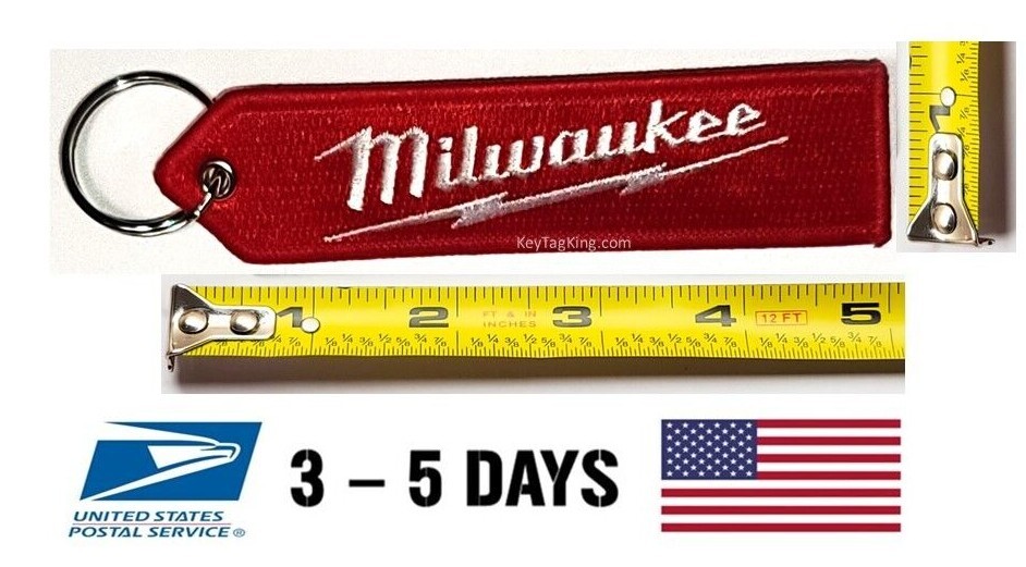 Milwaukee Keychain Patch Embroidered Keychain Milwaukee Merch Key Fob ...
