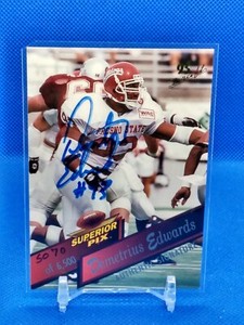 DEMETRIUS EDWARDS 1995 Superior Pix Fresno State Bulldogs Auto 5070/ ...