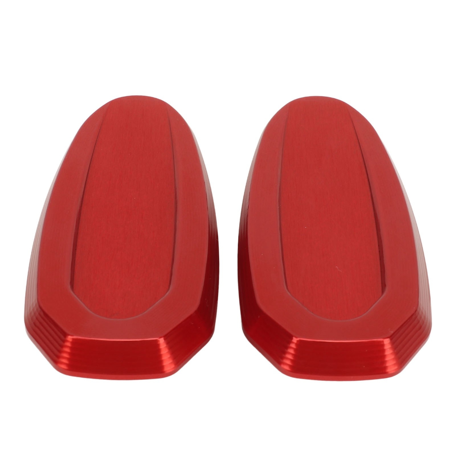 Car Red 2Pcs Mirror Base Cover Aluminum Alloy Water Resistant ...