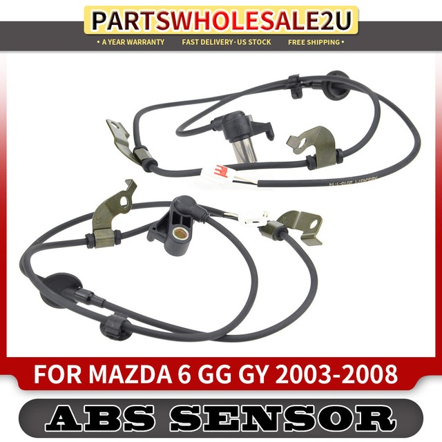 Set of 2 ABS Speed Sensors for Mazda 6 GG GY 2003-2008 Rear Left and ...