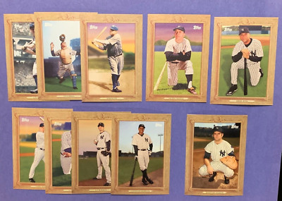 2010 Topps 10 Yankees* Prominent BB Players Baseball Cards w/Mantle ...