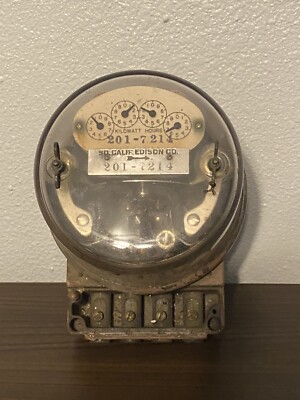 Antique 1930's Sangamo Electric Meter Type HC S.C Edison CO | eBay