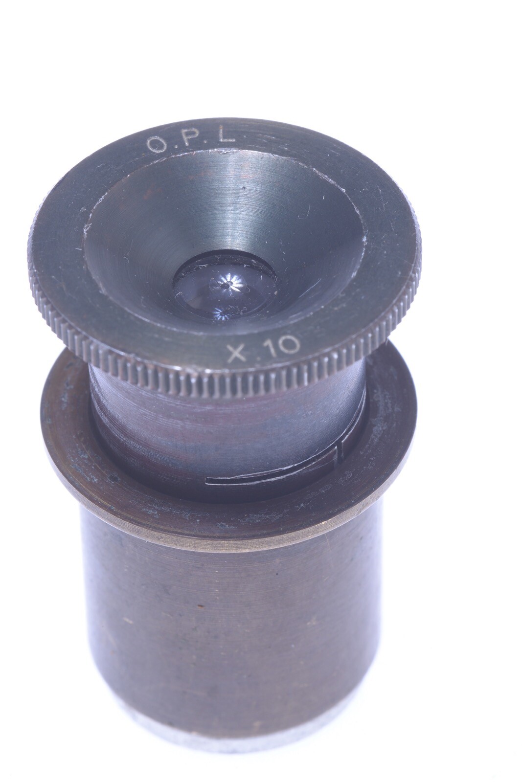 OPL, O.P.L. MICROSCOPE 10X OCULAR MICROMETER 23MM DIAMETER MOUNT LENS ...