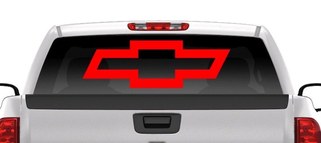 3ft Chevy Bowtie Rear Window Large Vinyl Decal Sticker Chevrolet -Pick ...