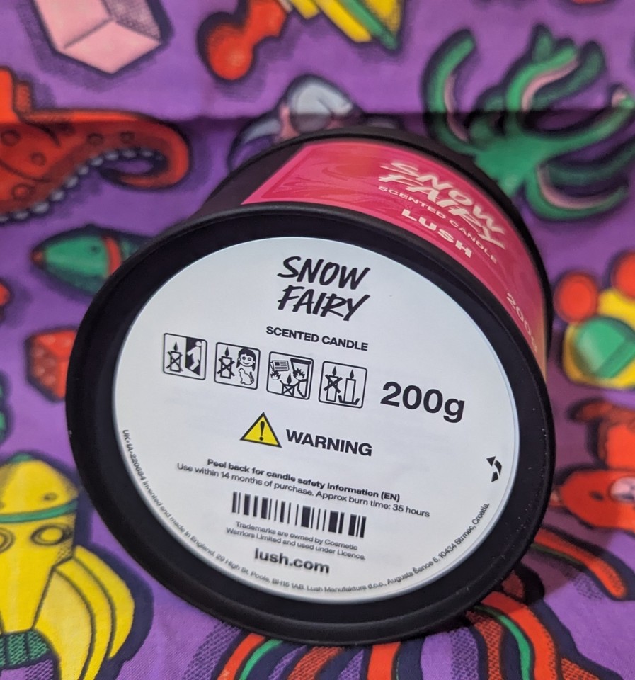 LUSH bundle Snow Fairy candle • Sweetie Pie jelly • Goodnight ...