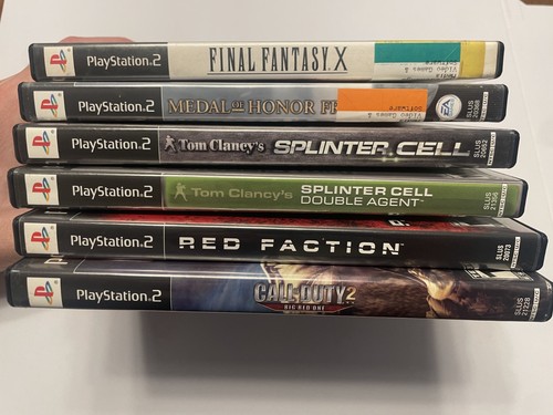 Playstation 2 PS2 Video Game LOT of 6! Final Fantasy, Splinter Cell ...
