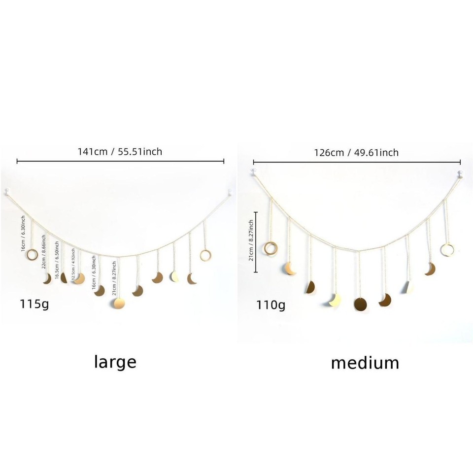 Afflatus von Mondphase Boho ästhetische Girlande Krater Gesicht Essenz ...