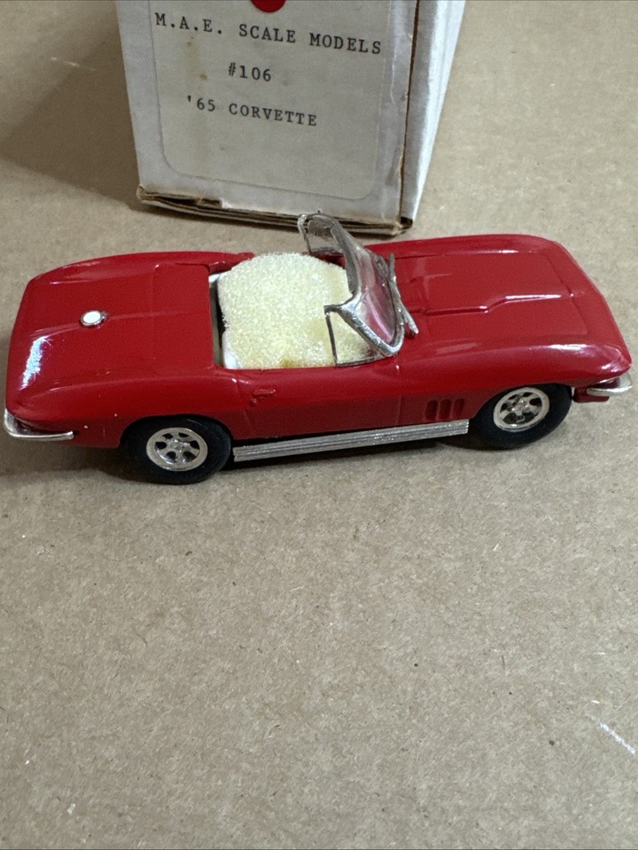 MAE Scale Model - 1/43 Scale Red Metal Model Car - #106 1965 Corvette ...