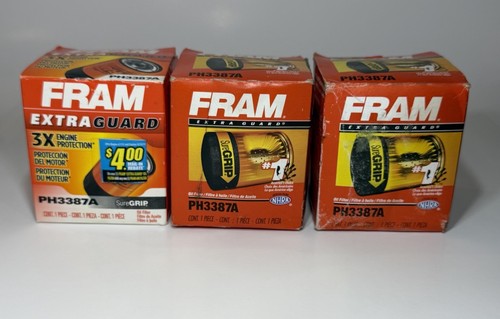 Fram Extra Guard Oil Filter Sure Grip PH3387A Lot Of 3 | eBay