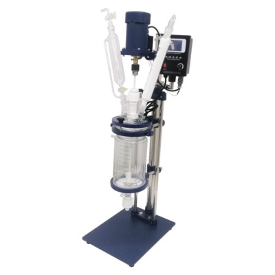 2L Jacketed Reactor, 110V Laboratory Glass Reactor Jacketed Glass ...