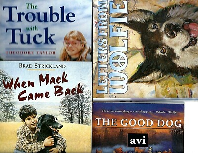 Lot 4 Kids Books About Dogs! For Grades 3 - 7. The Good Dog, Wolfie ...