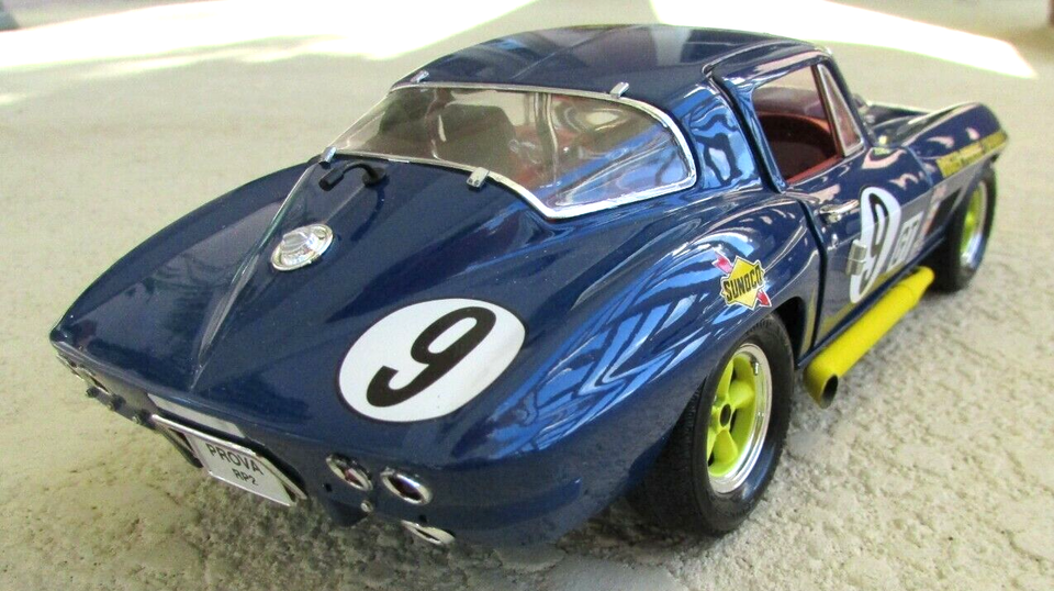 Exoto 1:18 Corvette Penske Sunoco Coupe #9 race car winner GT 1966 ...