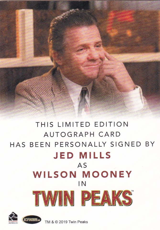 2019 Twin Peaks Full Bleed Autograph Card signed by Jed Mills | eBay