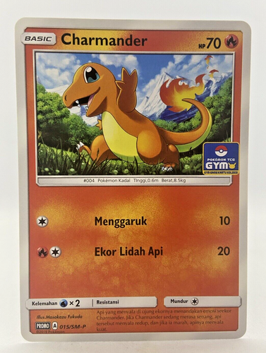 Special Pokémon TCG Indonesia Charmander Gym Promo 015/SM-P Near Mint ...