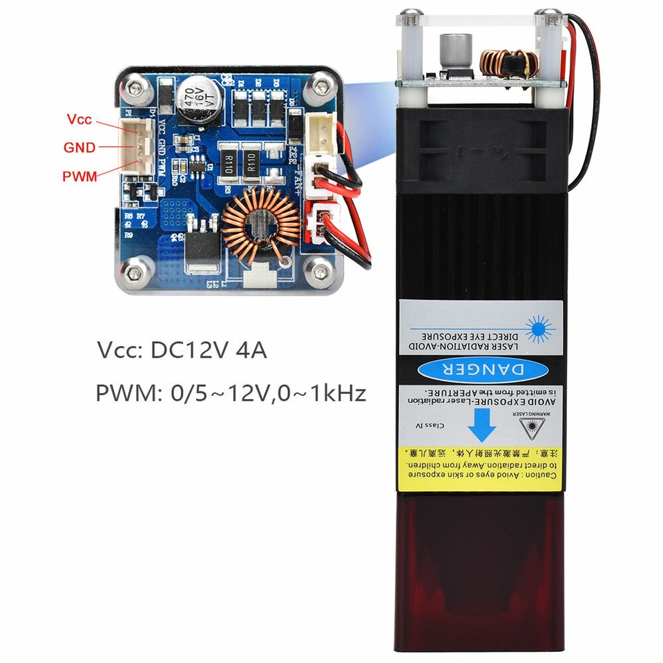 4.5W/5.5W/10W Laser Module Head with Slide for DIY CNC Laser Engraving ...