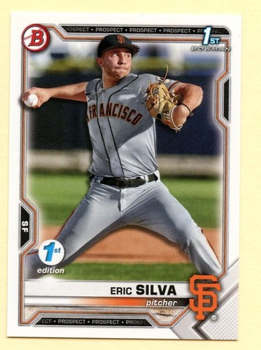 2021 Bowman Draft Eric Silva 1st Bowman 1st Edition card #BD-162 SF ...