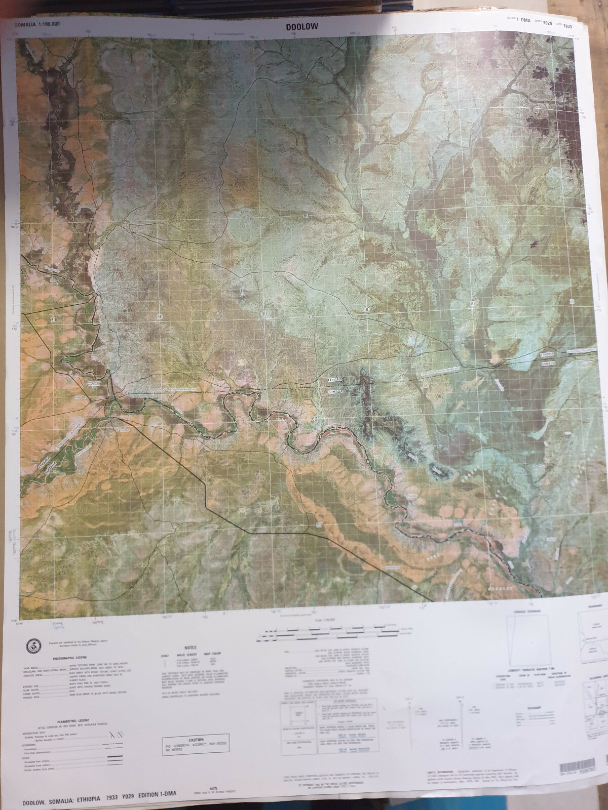 Karte Map Doolow Somalia 1:100000 Landkarte Militär Gefechtkarte | eBay
