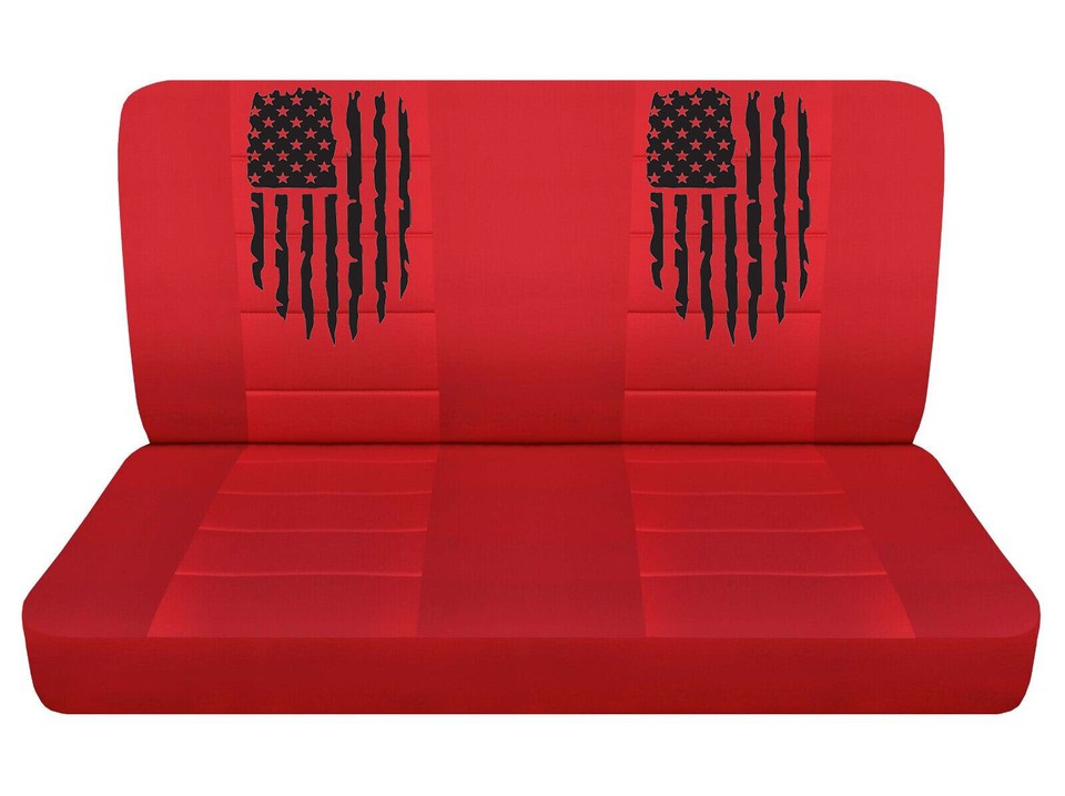 Burgundy Seat Covers Fits 1982-1991 Chevy S10 American Flag Bench Seat ...