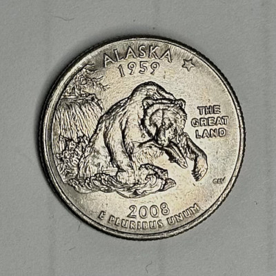 Rare 2008 P Washington Alaska State Quarter "Extra Claw" Error | eBay