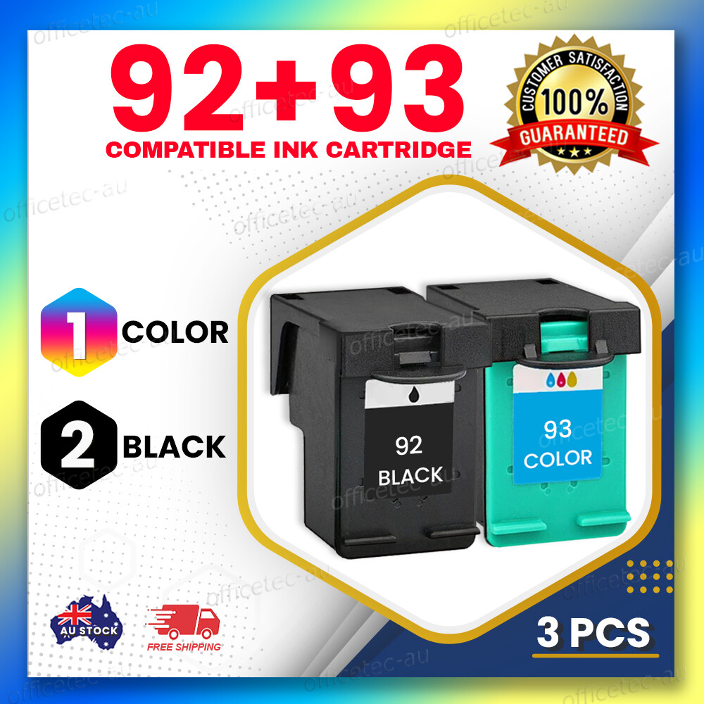 3x Non-OEM Ink HP 92 / 93 for HP Officejet 6305 6310 6315 Photosmart ...