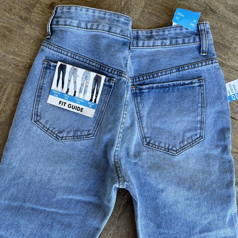 S.O.N.G. High Rise Skinny Jeans Denim Button Front Distressed Women ...