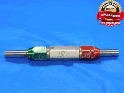 .3780 & .3790 PIN PLUG GAGE GO NO GO .3750 +.0030 3/8 9.627 mm .378 ...