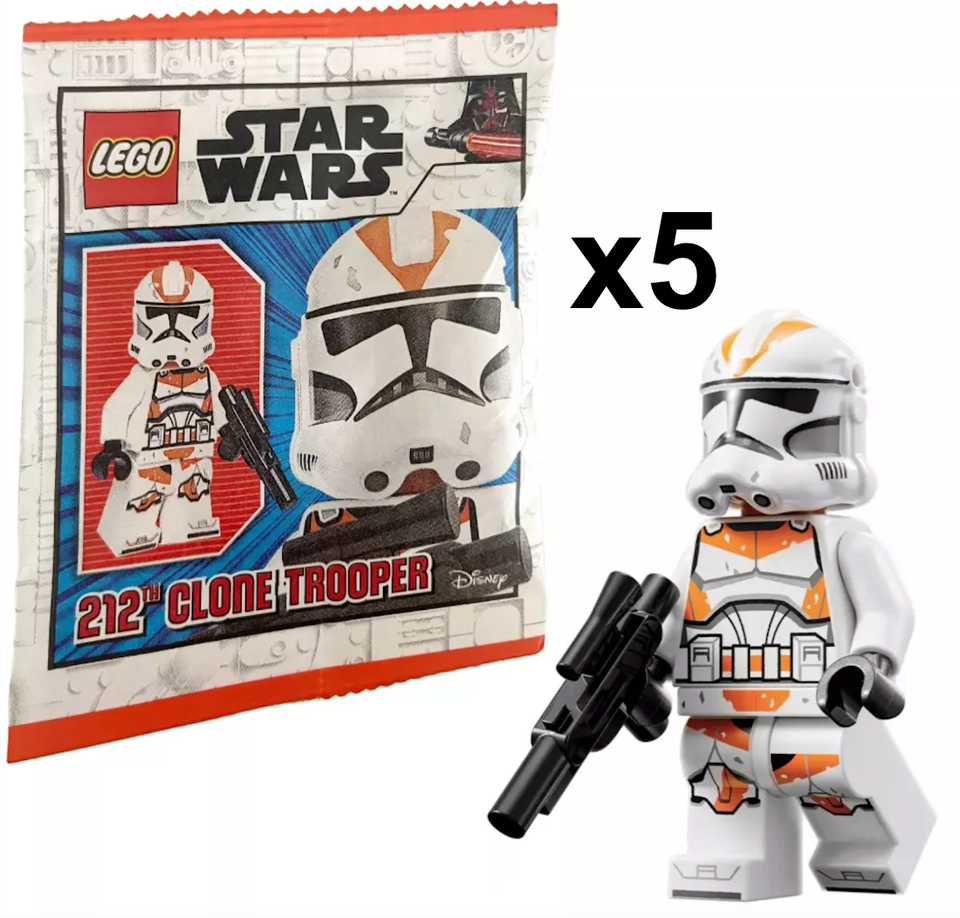 LEGO Star Wars Phase 2 Clone 212th Trooper Minifigure LOT of x5 Attack ...