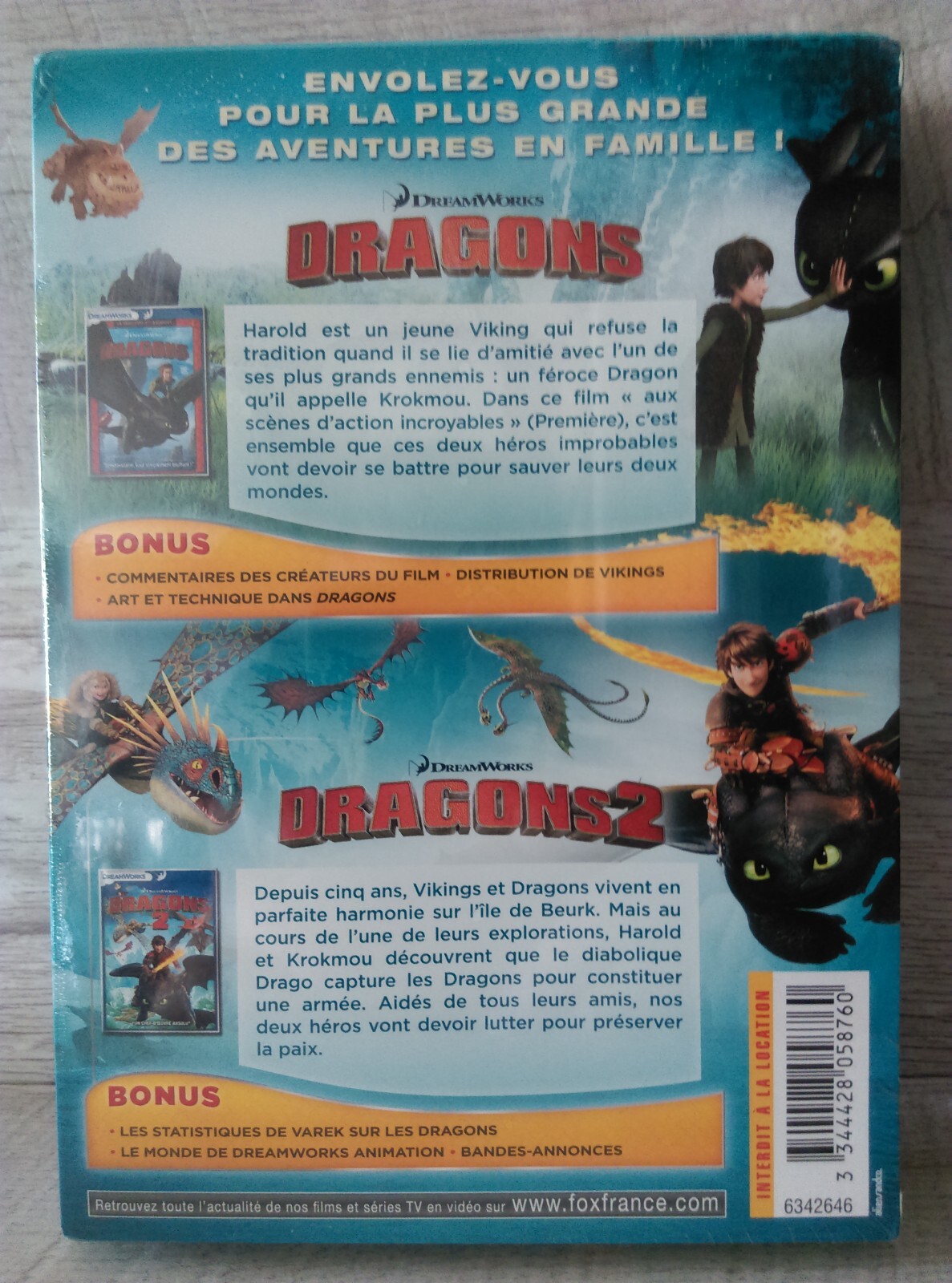 👉 2 DVD DRAGONS 1 et 2 - L'intégrale des 2 Films - Cinéma Animation ...