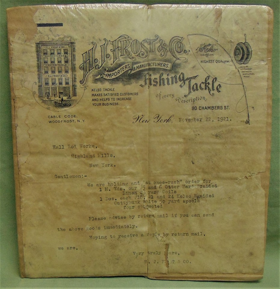 Two Original Vintage Fishing Lure, Invoices-1921 & 1926 | eBay